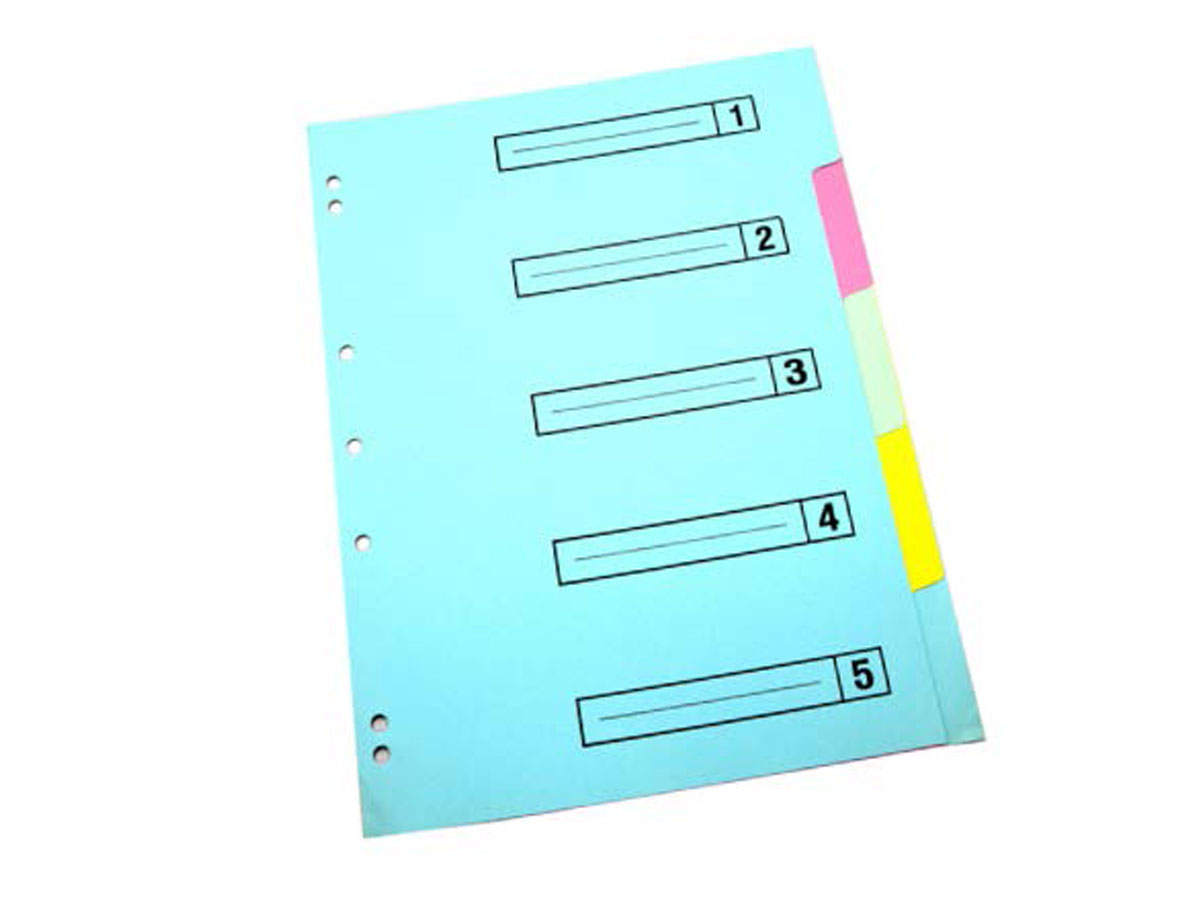 Fairco FLF0315 5 Colors Indexed Dividers 205