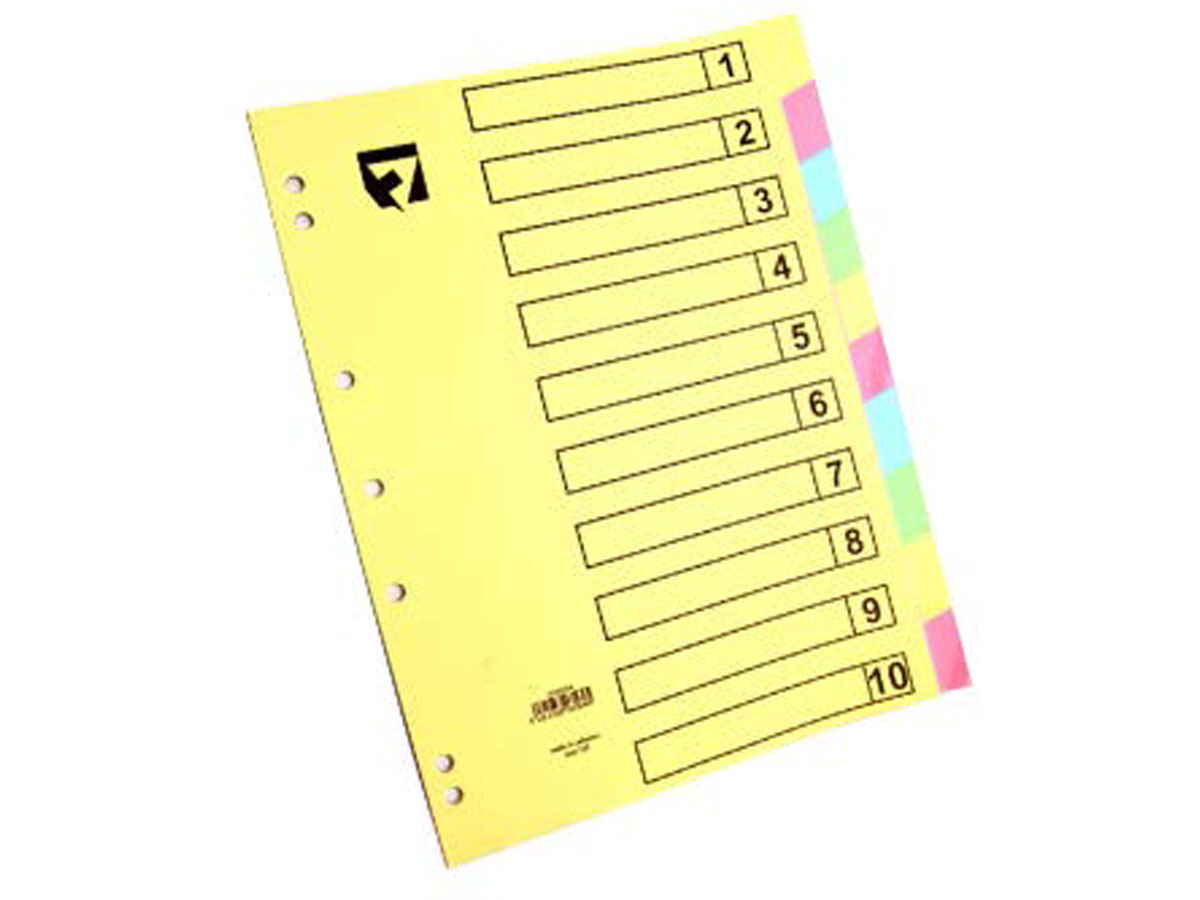 Fairco FLF0318 12 Colors Indexed Dividers 212