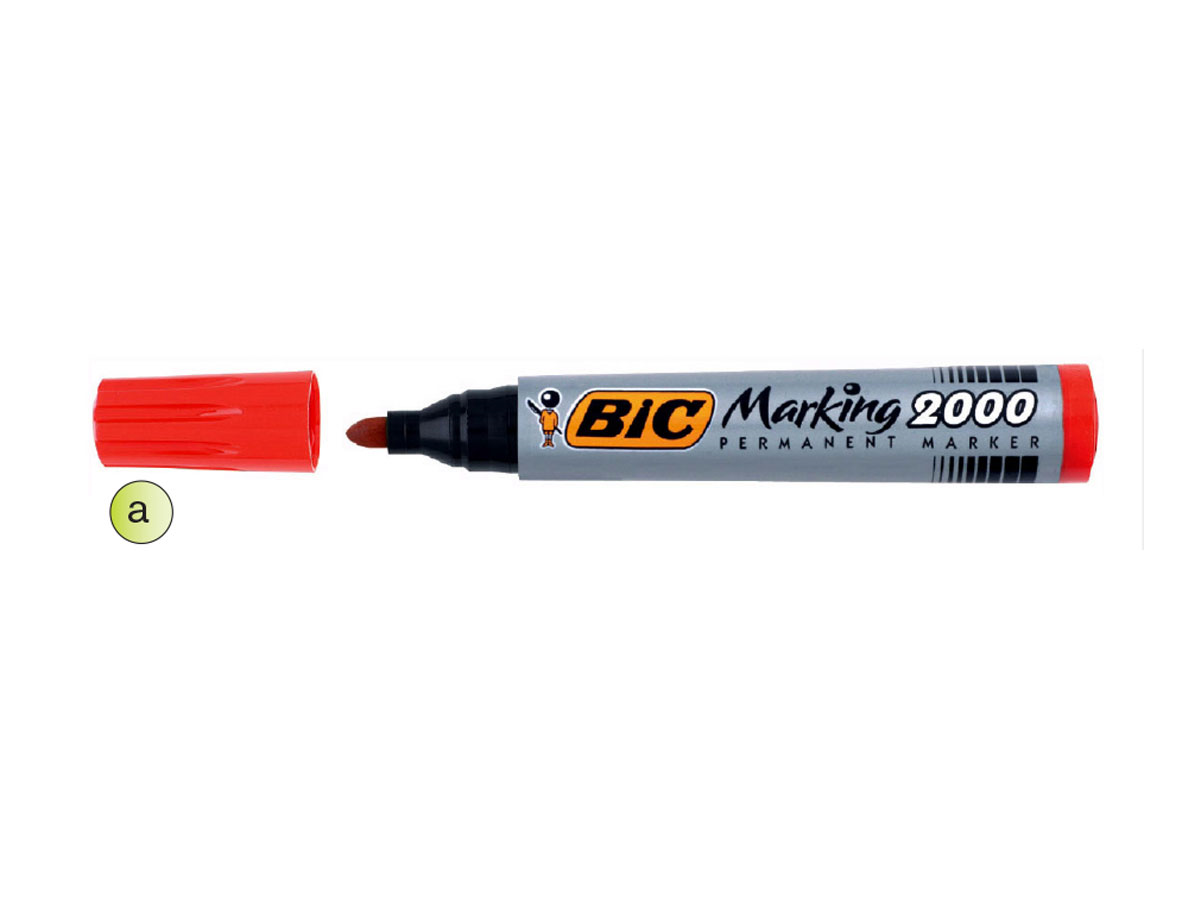 Fairco WRI0346 2000 Permanent Marker Round Black
