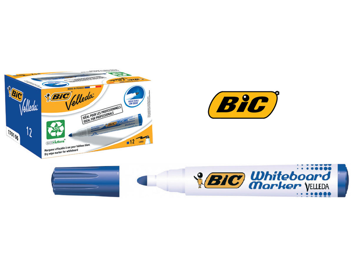 Fairco WRI0421 Bic 1701 WhiteBoard Marker Round Red