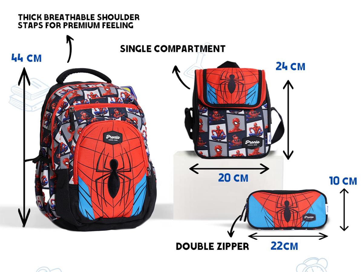 Fairco STA3053 Pronto School Backpack 17 INCH 4 Compartments W/Lunch ...