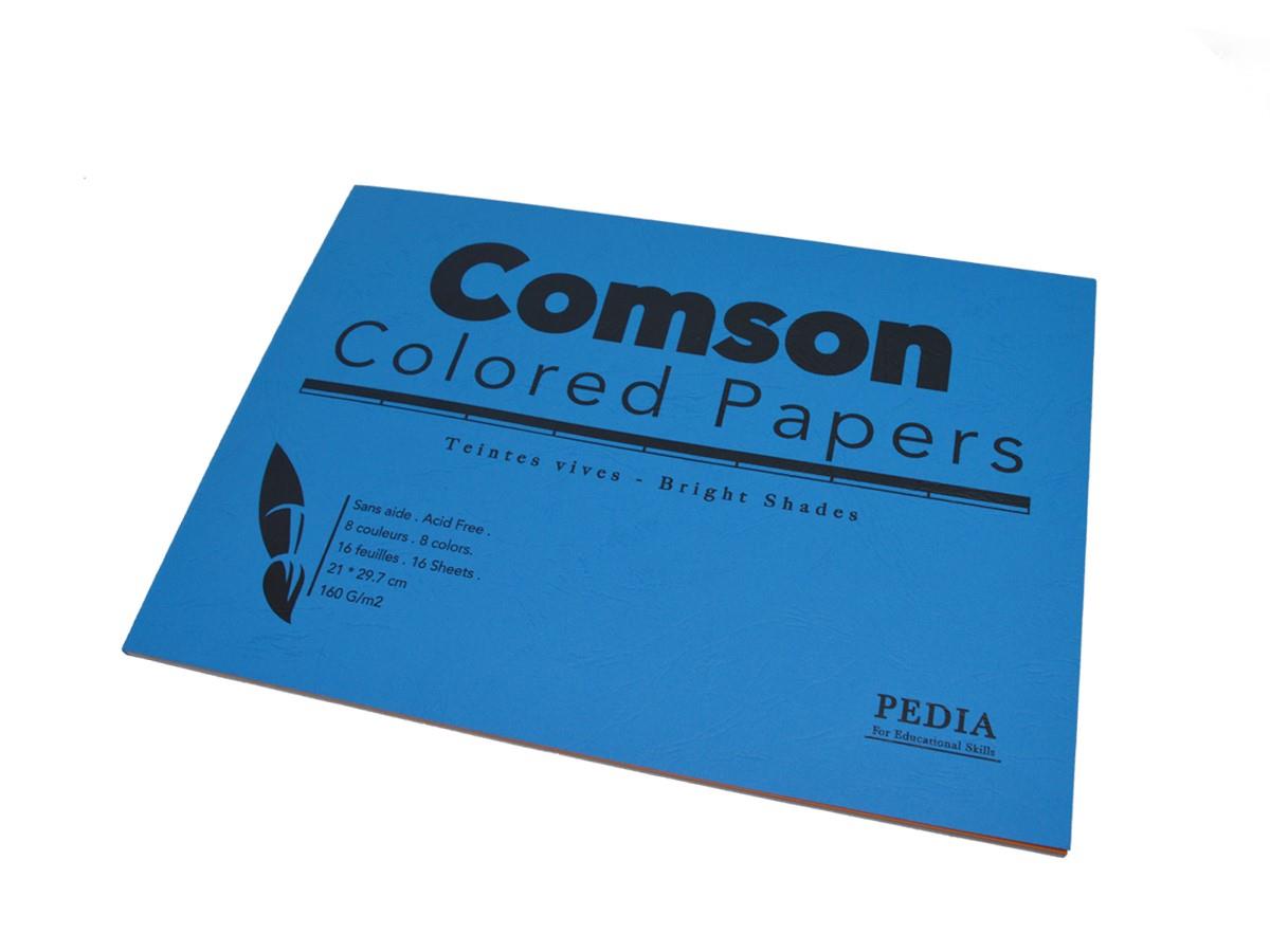 Fairco PAP1189 Pedia Comson Colored Papers A4 160gm 16 sh 8 Colors