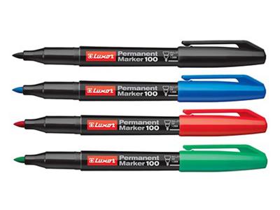 Fairco WRI1557 Luxor Permanent Marker Round 1-2mm Assorted Colors