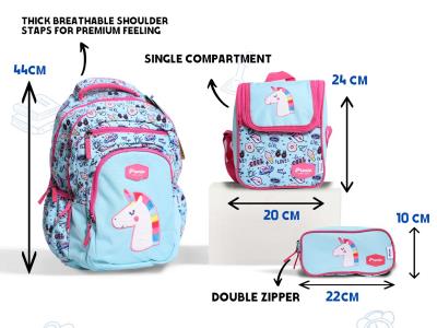 Fairco STA3053 Pronto School Backpack 17 INCH 4 Compartments W/Lunch ...