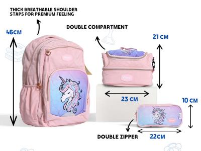 Fairco STA3054 Pronto School Backpack 18 INCH W/Lunch Bag & Pencil Case