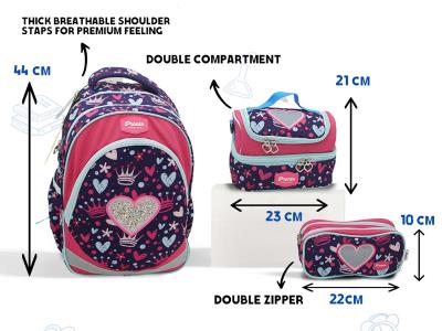 Fairco STA3052 Pronto School Backpack 17 INCH W/Lunch Bag & Pencil Case