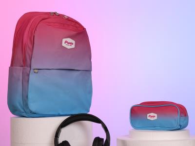 Fairco STA3039 Pronto School Backpack 18 INCH With Pencil Case Red and Blue